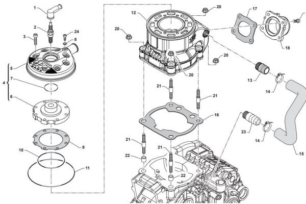O RING HEAD 125 SMALL 90/06KVK8-910 N.10 ON THE FIGURE